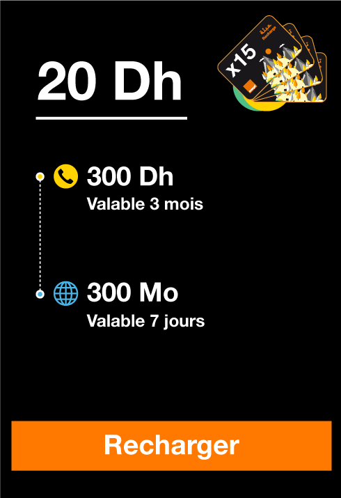 Recharge Dirham Orange X25 - Orange